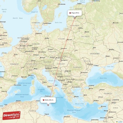 Direct flights from Malta to Riga, MLA to RIX non-stop - Directflights.com
