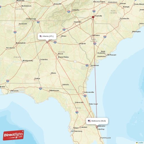 Direct flights from Melbourne to Atlanta (MLB-ATL) - Directflights.com