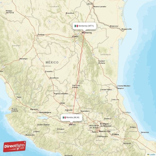 Direct flights from Morelia to Monterrey (MLM-MTY) - Directflights.com