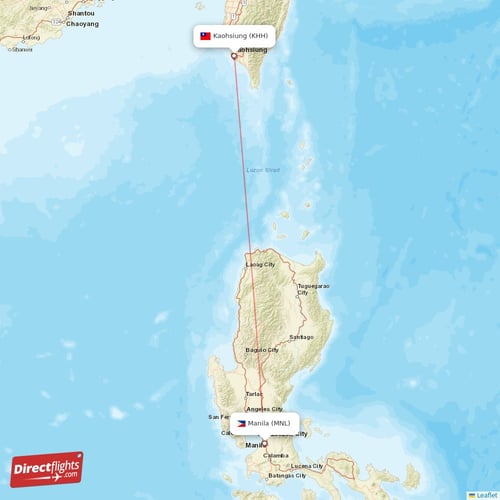 Direct flights from Manila to Taipei, MNL to TPE non-stop - Directflights.com