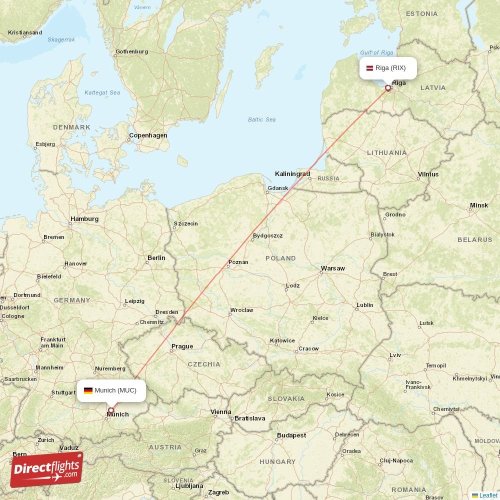 Direct flights from Munich to Riga, MUC to RIX non-stop - Directflights.com