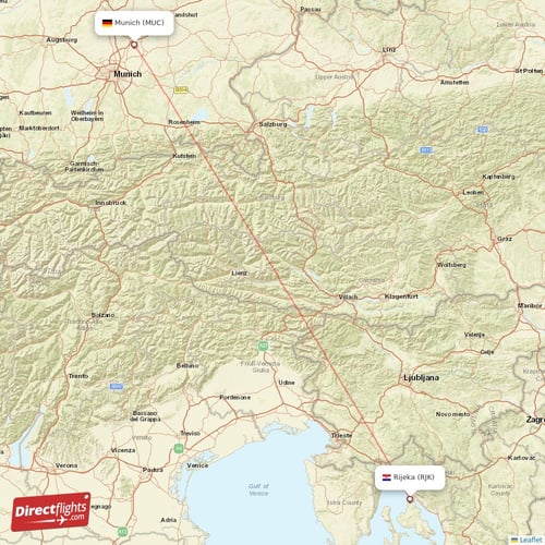 Direct flights from Munich to Rijeka, MUC to RJK non-stop ...
