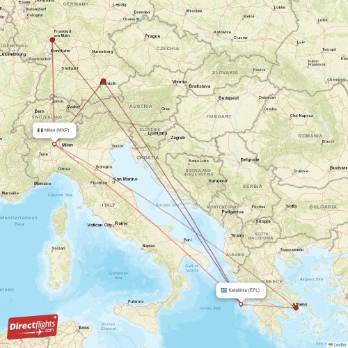 Direct flights from Milan to Kefallinia, MXP to EFL non-stop ...