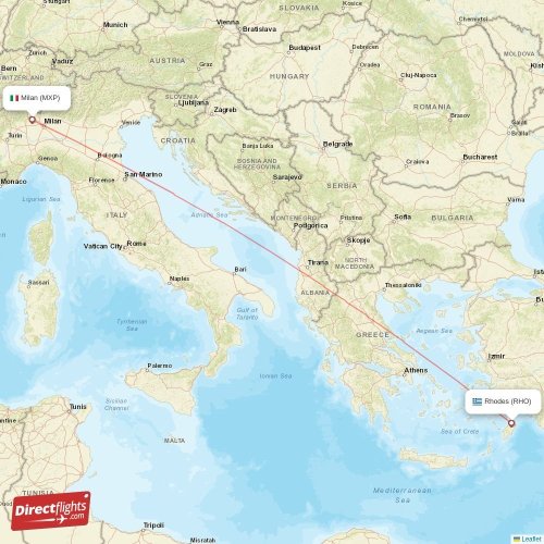 Direct flights from Milan to Samos, MXP to SMI non-stop - Directflights.com