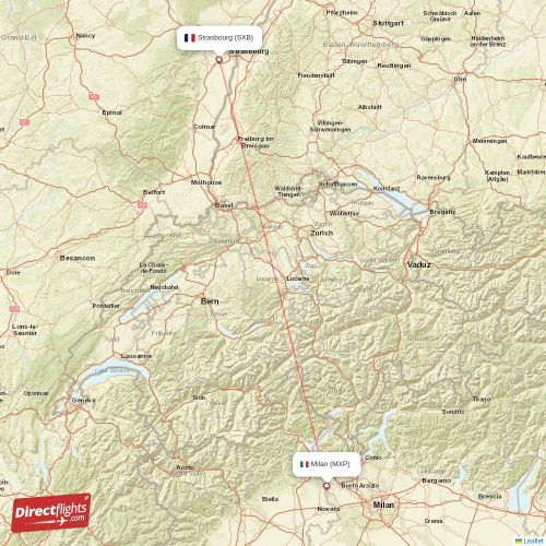 Direct flights from Milan to Strasbourg (MXP-SXB) - Directflights.com