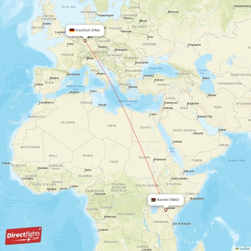 Direct flights from Nairobi to Frankfurt, NBO to FRA non-stop - Directflights.com