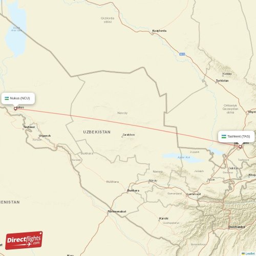Direct flights from Nukus to Urgench (NCU-UGC) - Directflights.com