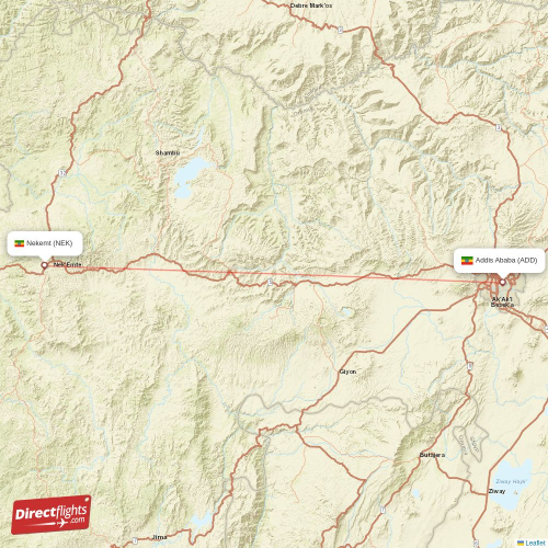 Direct flights from Addis Ababa - 121 destinations - ADD, Ethiopia - Directflights.com