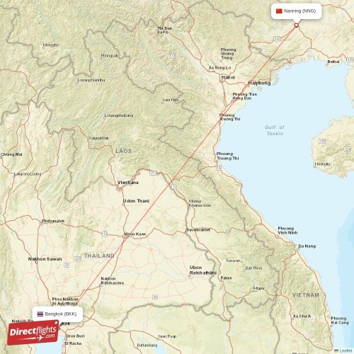 Direct flights from Nanning to Bangkok (NNG-BKK) - Directflights.com