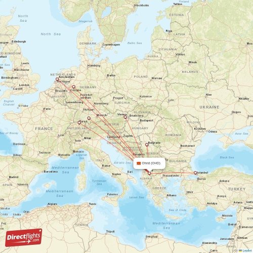 Direct flights from Skopje - 49 destinations - SKP, North Macedonia ...