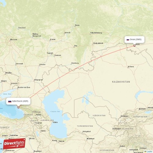 Direct flights from Omsk to Adler/Sochi (OMS-AER) - Directflights.com