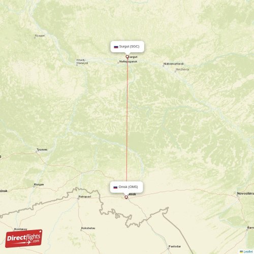 Direct flights from Omsk to Surgut (OMS-SGC) - Directflights.com