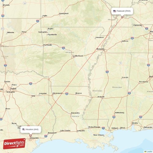 Direct flights from Paducah to Houston (PAH-IAH) - Directflights.com