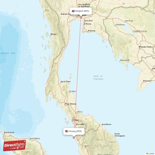 Direct flights from Penang to Bangkok (PEN-BKK) - Directflights.com