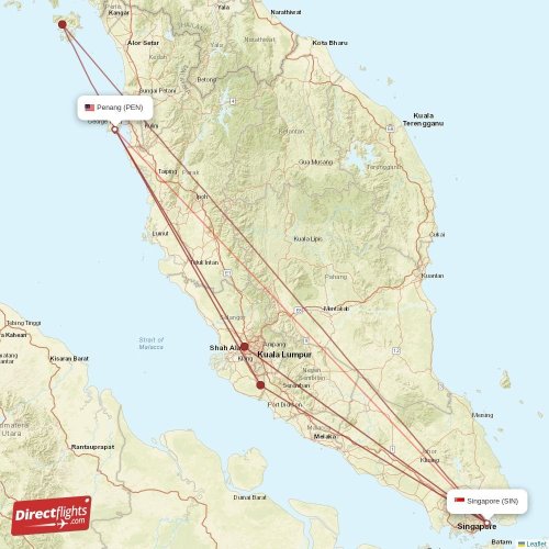 Direct flights from Penang to Singapore, PEN to SIN non-stop ...