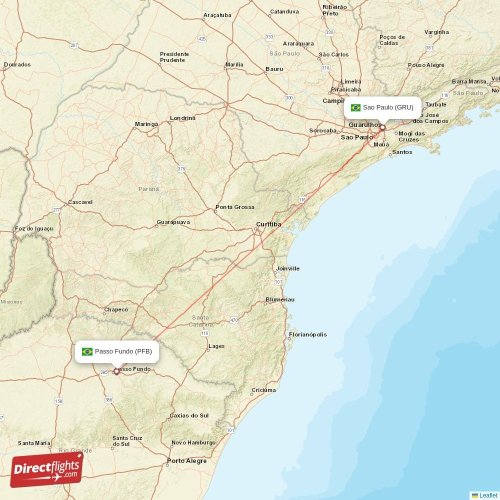 Direct flights from Passo Fundo to Sao Paulo, PFB to GRU non-stop ...