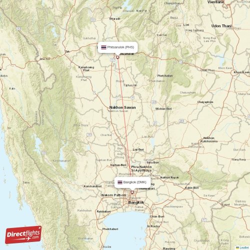 Direct flights from Phitsanulok to Bangkok, PHS to DMK non-stop ...