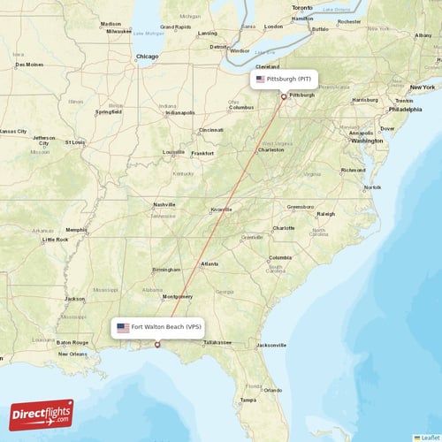 Direct flights from Pittsburgh to Fort Walton Beach, PIT to VPS non ...