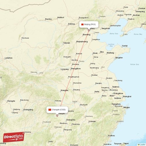 Direct flights from Beijing to Changde (PKX-CGD) - Directflights.com
