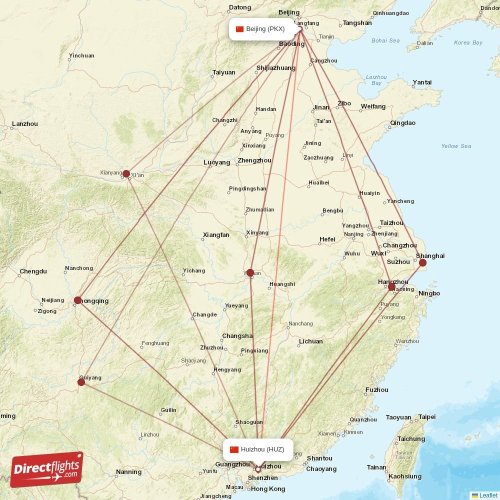 Direct flights from Beijing to Huizhou, PKX to HUZ non-stop ...