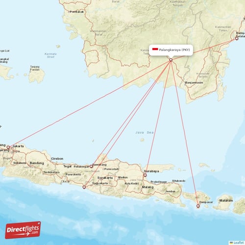 Direct flights to Palangkaraya - PKY, Indonesia - Directflights.com