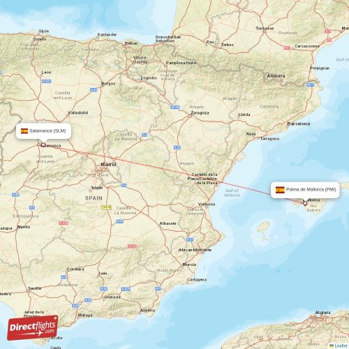 Direct flights from Palma de Mallorca to Salamanca, PMI to SLM non-stop ...
