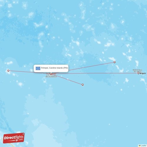 Direct flights from Pohnpei, Caroline Islands - 4 destinations - PNI ...