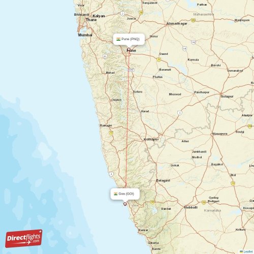 Direct flights from Pune to Goa, PNQ to GOI non-stop - Directflights.com