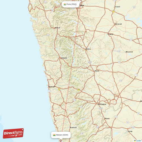 Direct flights from Pune to Malvan (PNQ-SDW) - Directflights.com