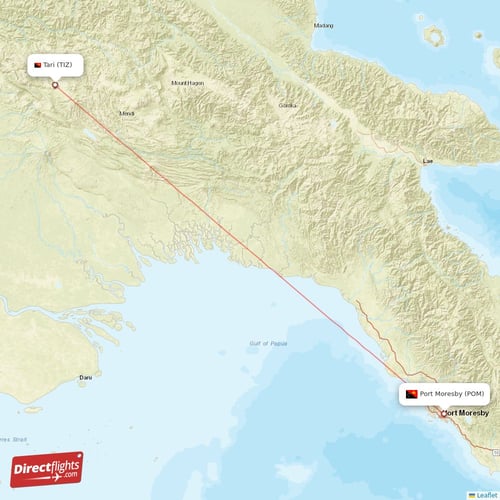Direct flights from Port Moresby to Mount Hagen, POM to HGU non-stop ...