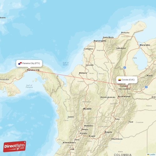 Direct flights from Panama City to Cucuta, PTY to CUC non-stop ...