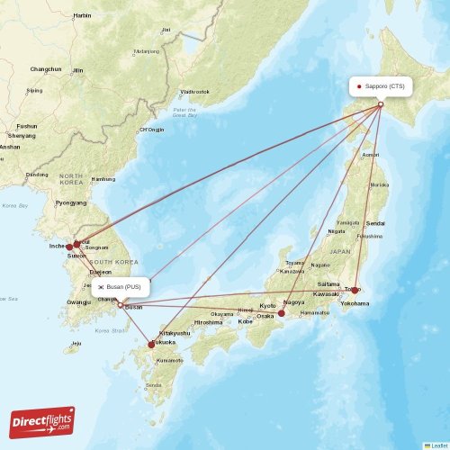 Direct flights from Busan to Sapporo, PUS to CTS non-stop ...