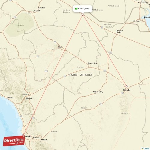 Direct flights from Rafha - 2 destinations - RAH, Saudi Arabia ...