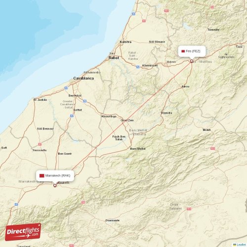 Direct flights from Marrakech to Fes, RAK to FEZ non-stop ...