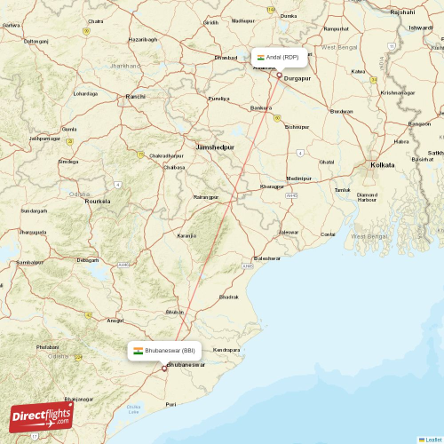 Direct flights from Andal to Bhubaneswar (RDP-BBI) - Directflights.com