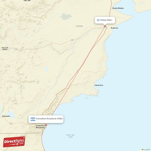 Direct flights from Trelew to Comodoro Rivadavia, REL to CRD non-stop ...
