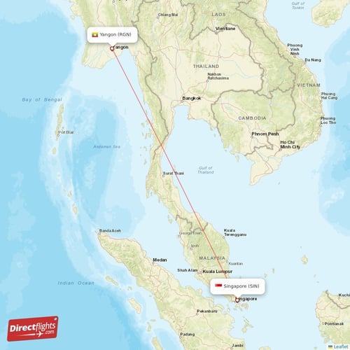 Direct flights from Yangon to Singapore, RGN to SIN non-stop ...