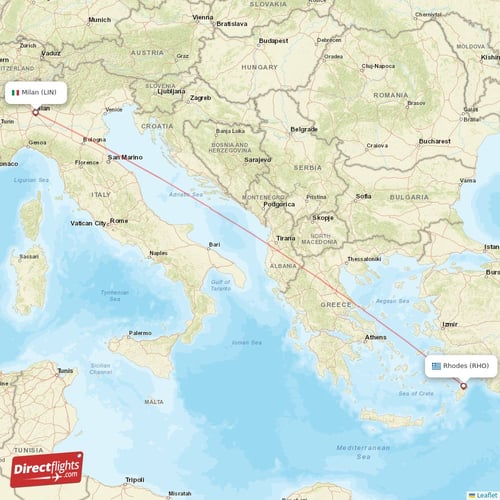 Direct flights from Rhodes to Milan, RHO to LIN non-stop ...