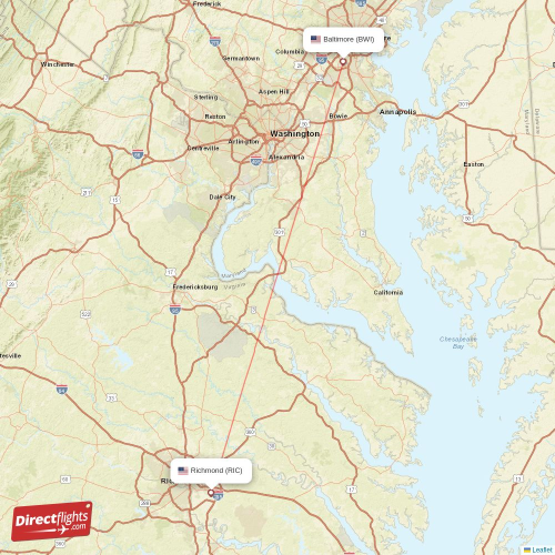 Direct flights from Richmond to Baltimore (RIC-BWI) - Directflights.com