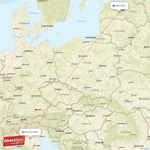 Direct flights from Riga to Verona, RIX to VRN non-stop - Directflights.com