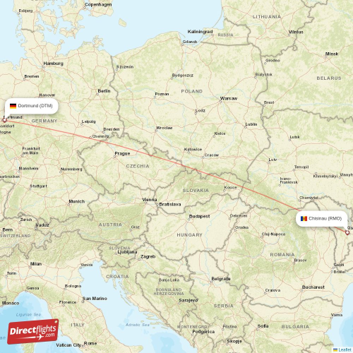 Direct flights from Chisinau to Dortmund (RMO-DTM) - Directflights.com