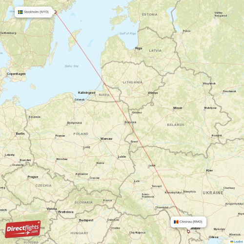 Direct flights from Chisinau to Stockholm (RMO-NYO) - Directflights.com