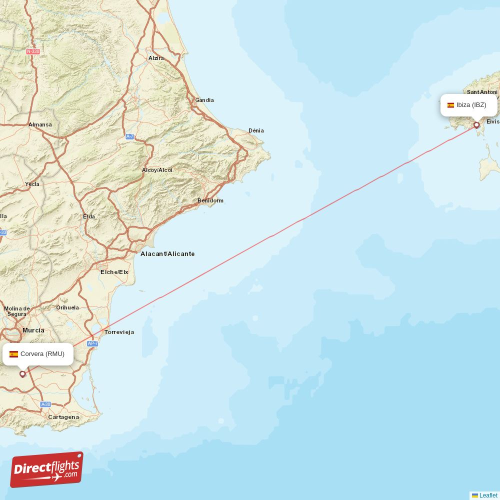 Direct flights from Corvera to Ibiza, RMU to IBZ non-stop ...
