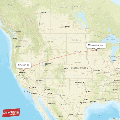 Direct flights from Reno to Minneapolis, RNO to MSP non-stop ...