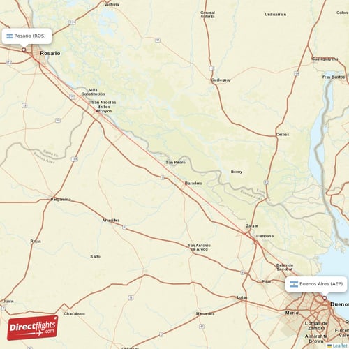 Direct flights from Rosario to Buenos Aires, ROS to AEP non-stop ...
