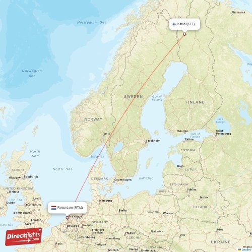 Direct flights from Rotterdam to Kittila (RTM-KTT) - Directflights.com