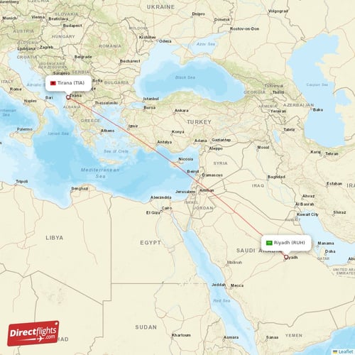 Direct flights from Riyadh to Tirana, RUH to TIA non-stop ...