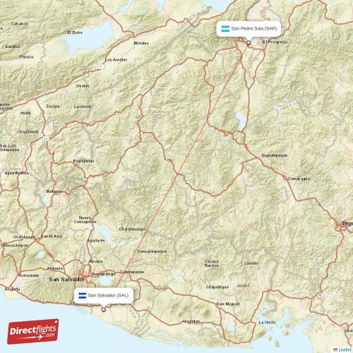 Direct flights from San Pedro Sula to San Salvador, SAP to SAL non-stop ...