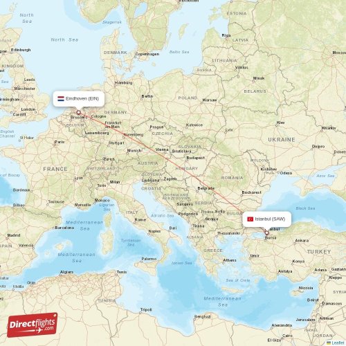 Direct flights from Istanbul to Eindhoven (SAW-EIN) - Directflights.com
