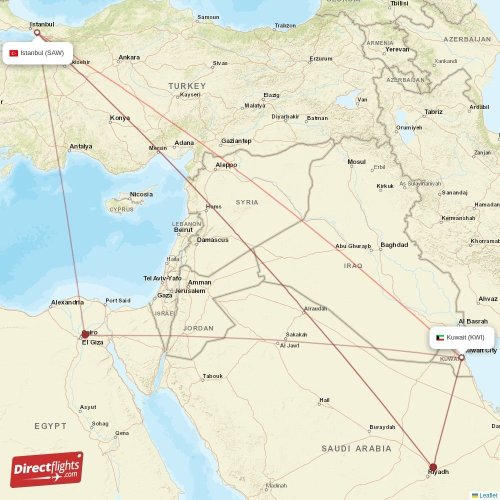 Direct flights from Istanbul to Kuwait, SAW to KWI non-stop ...